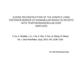 SLIDING RECONSTRUCTION OF THE CONDYLE USING POSTERIOR BORDER.pptx