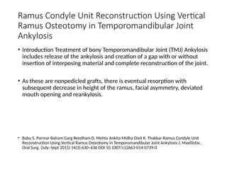 SLIDING RECONSTRUCTION OF THE CONDYLE USING POSTERIOR BORDER.pptx