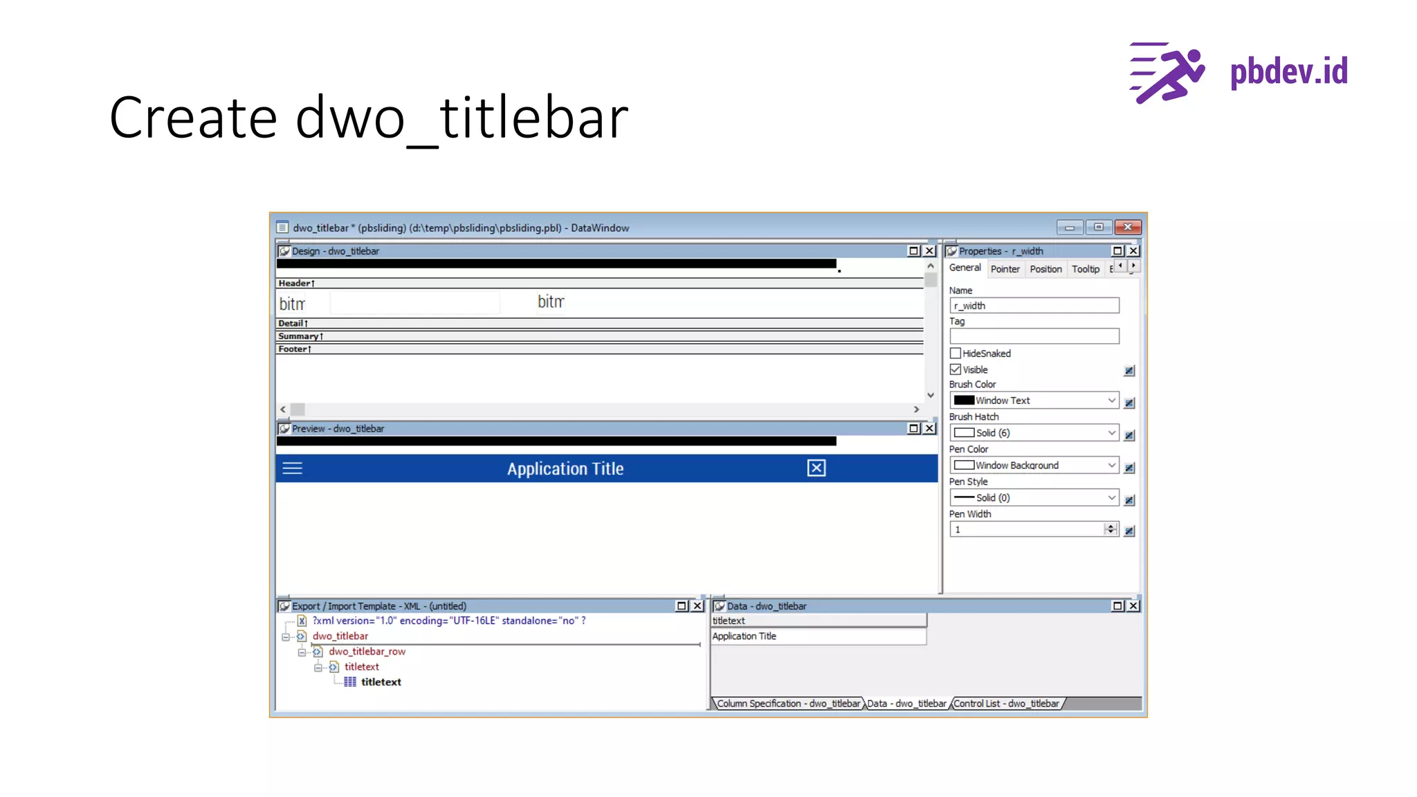 How to create sliding window hamburger menu style in Powerbuilder | PDF