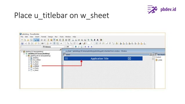 How to create sliding window hamburger menu style in Powerbuilder | PPT