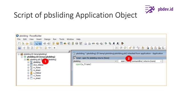 How to create sliding window hamburger menu style in Powerbuilder | PPT