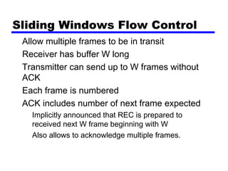 Sliding window and error control | PPT | Computer Networking | Computing