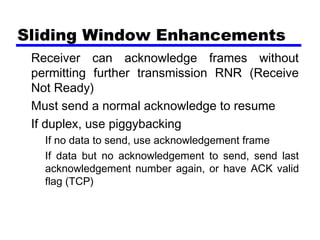 Sliding window and error control | PPT | Computer Networking | Computing