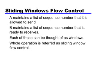Sliding window and error control | PPT