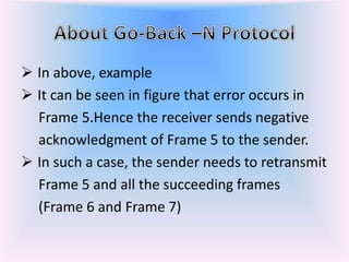 Sliding window protocol(ARQ technique) | PPTX