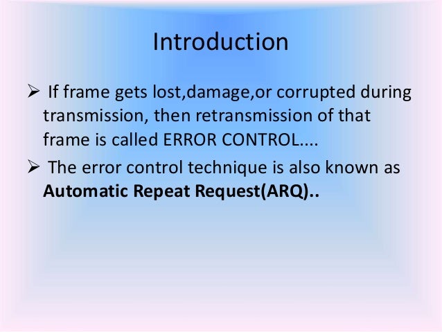 Sliding window protocol(ARQ technique)