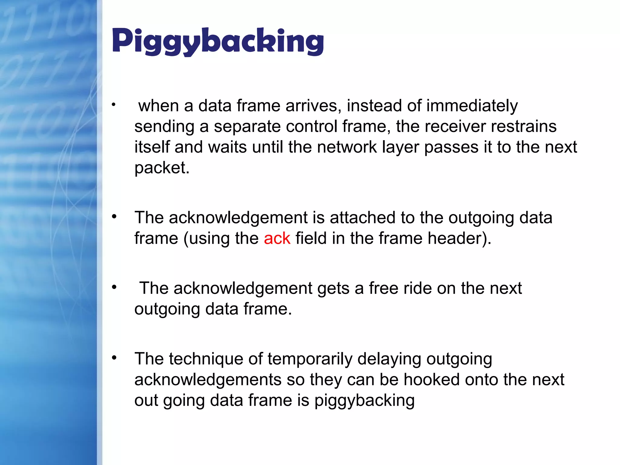 Sliding window protocol | PPT