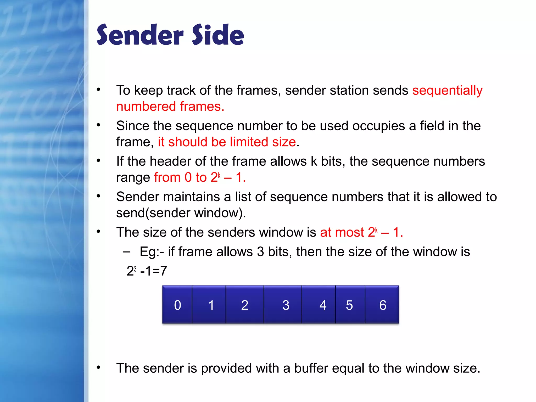Sliding window protocol | PPT