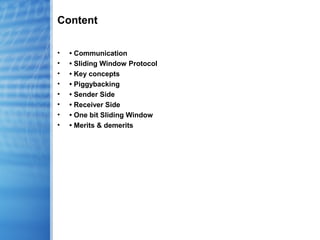 Sliding window protocol | PPT