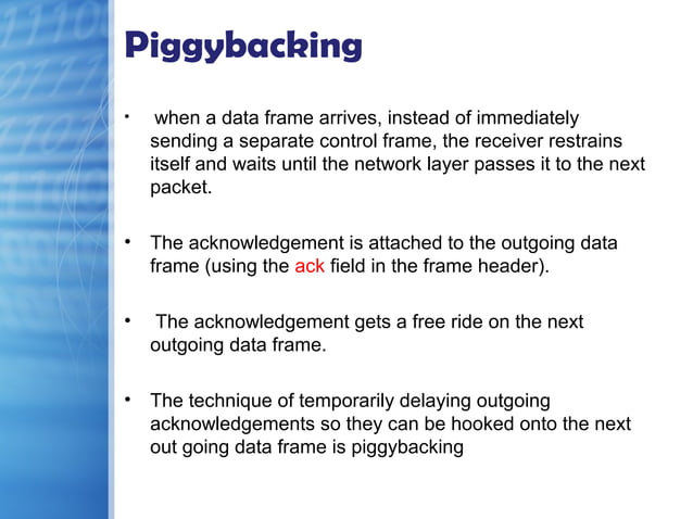 Sliding window protocol | PPT