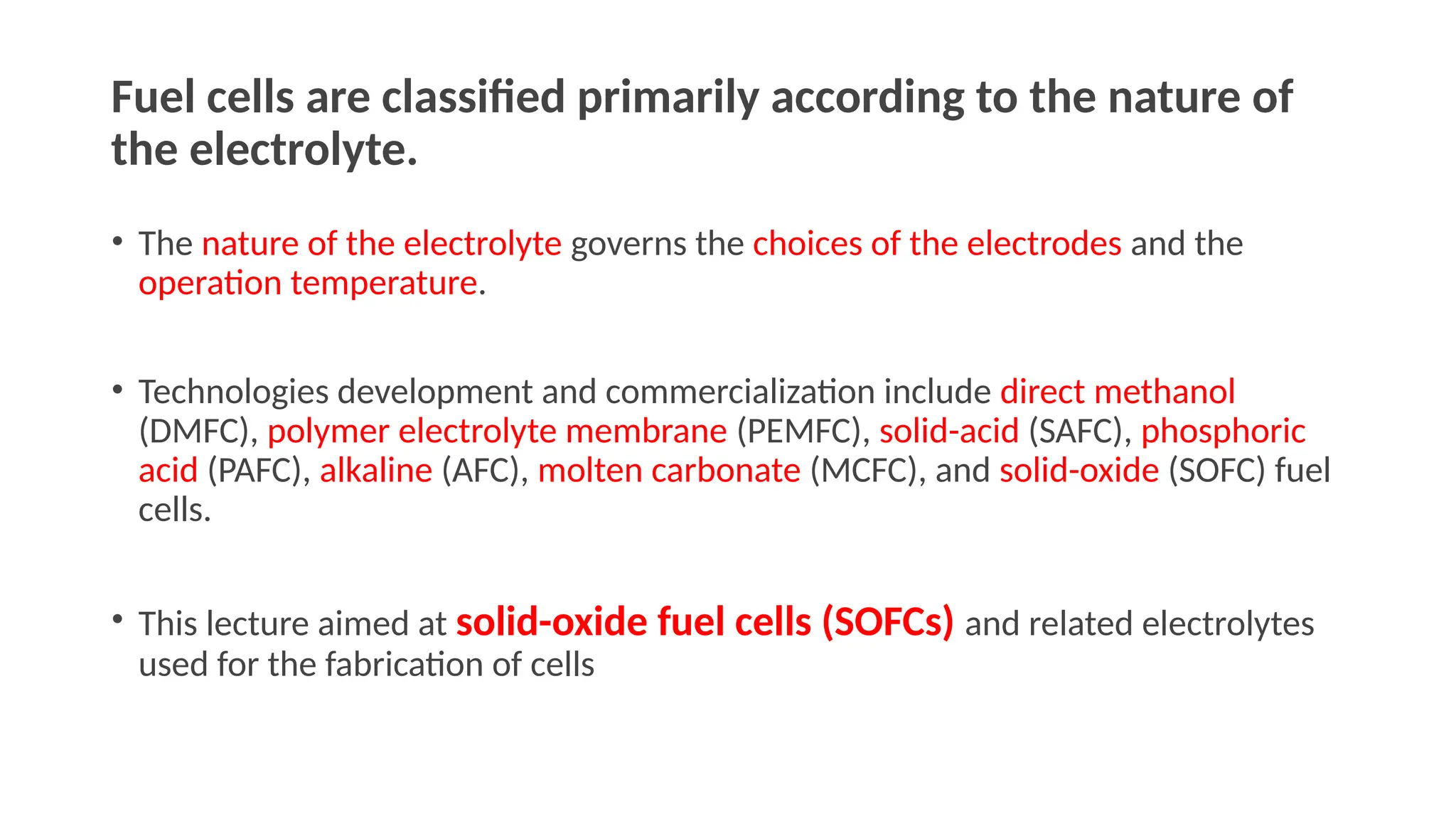 Slid Oxide Fuel Cell For Material science | PPTX