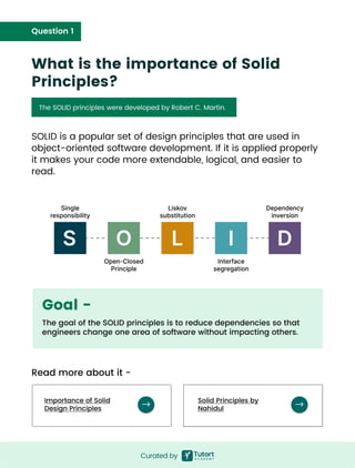 How to Master Development's Solid Principles | Tutort Academy | PDF