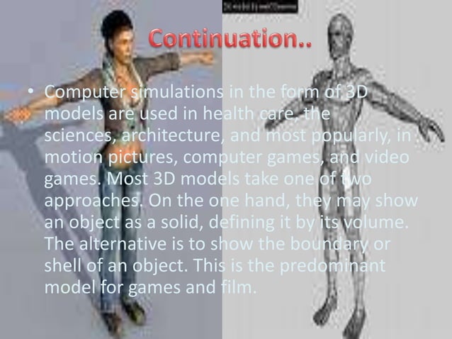 computer simulation | PPTX | 3-D Graphics | Computer Software and ...