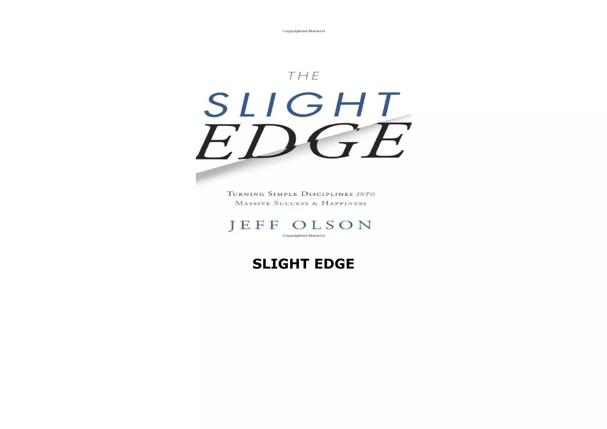 SLIGHT EDGE | PDF