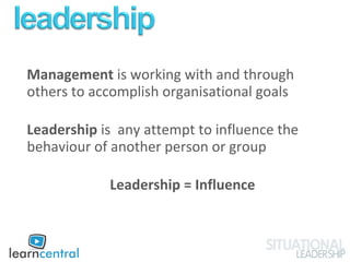 SLII Leadership Model Overview | PPT