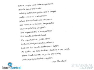 SLII Leadership Model Overview | PPT