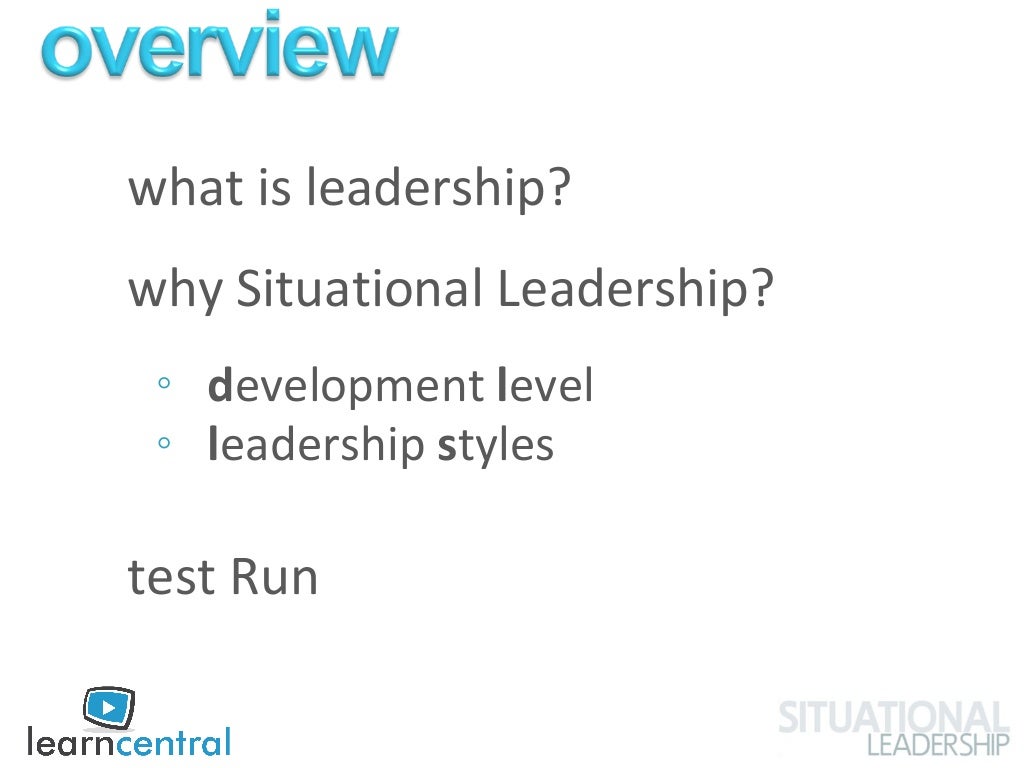 SLII Leadership Model Overview
