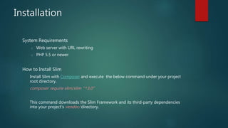 Slim Framework | PPTX