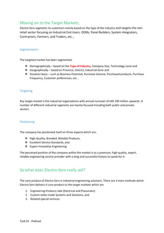 CIM Assignment - Digital Marketing - [on Electro-Serv (Pvt) Ltd] | PDF