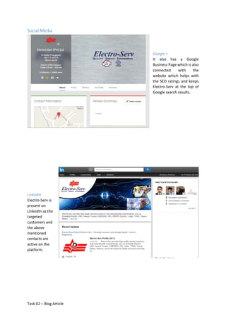 CIM Assignment - Digital Marketing - [on Electro-Serv (Pvt) Ltd] | PDF