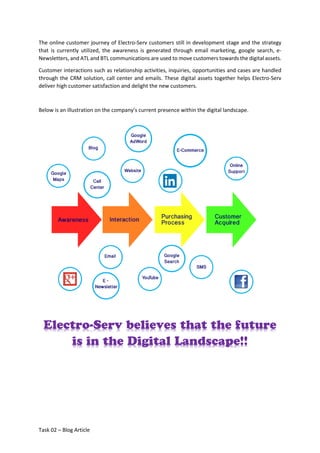 CIM Assignment - Digital Marketing - [on Electro-Serv (Pvt) Ltd] | PDF