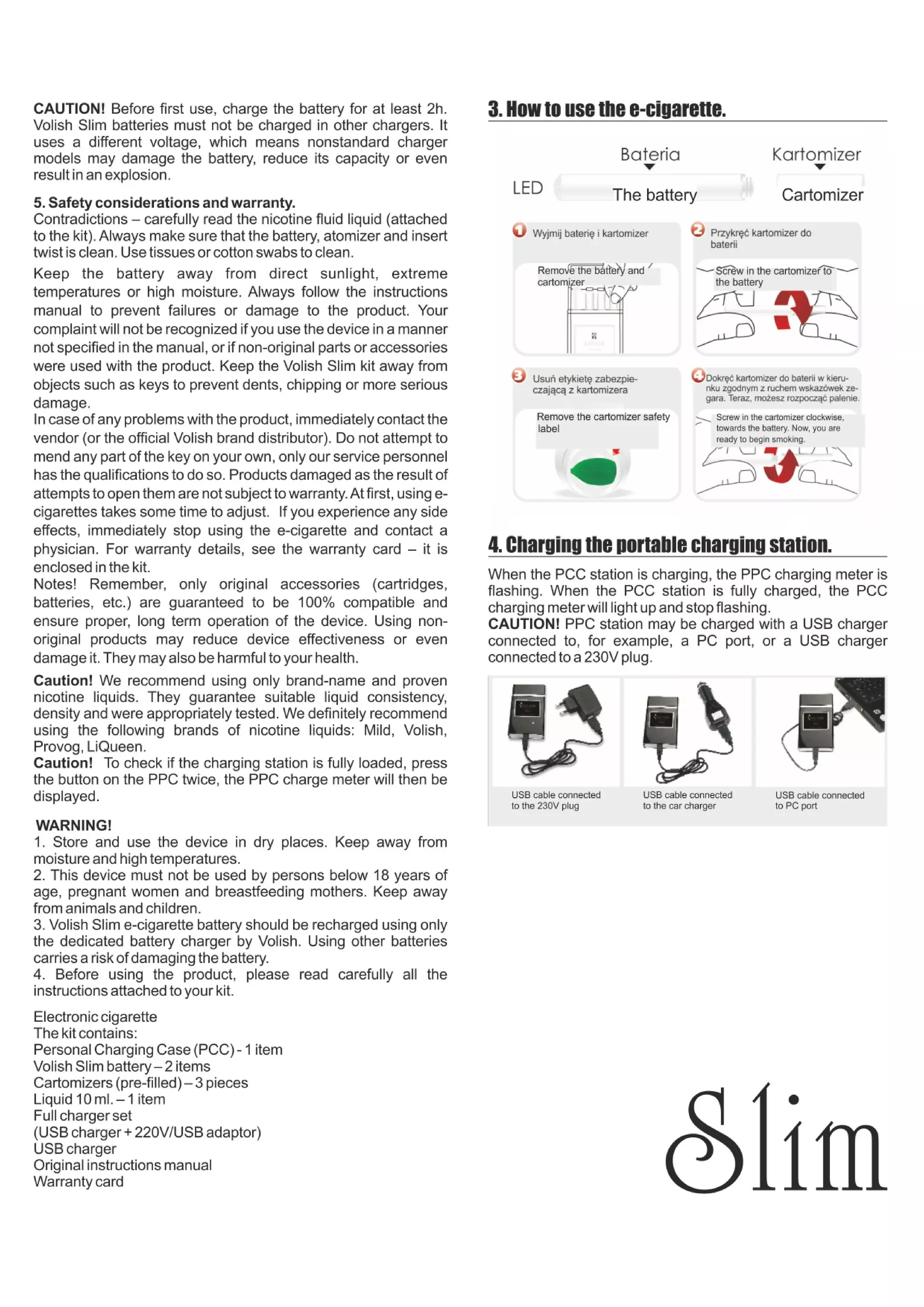 Instruction Manual for Volish Slim | PDF