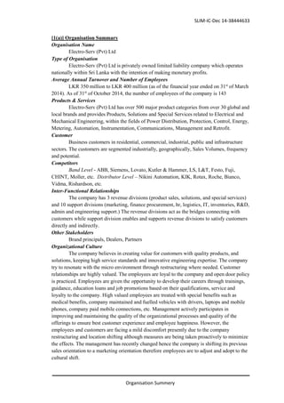 CIM Assignment - Integrated Communications - [on Electro-Serv (Pvt) Ltd ...