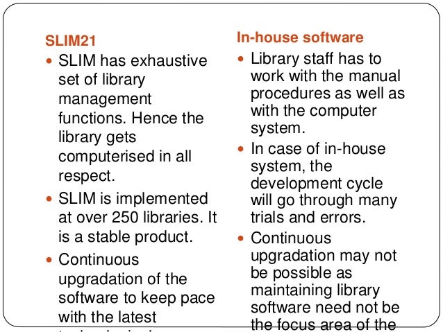 Project Report on Slim 21Software PPT Slides