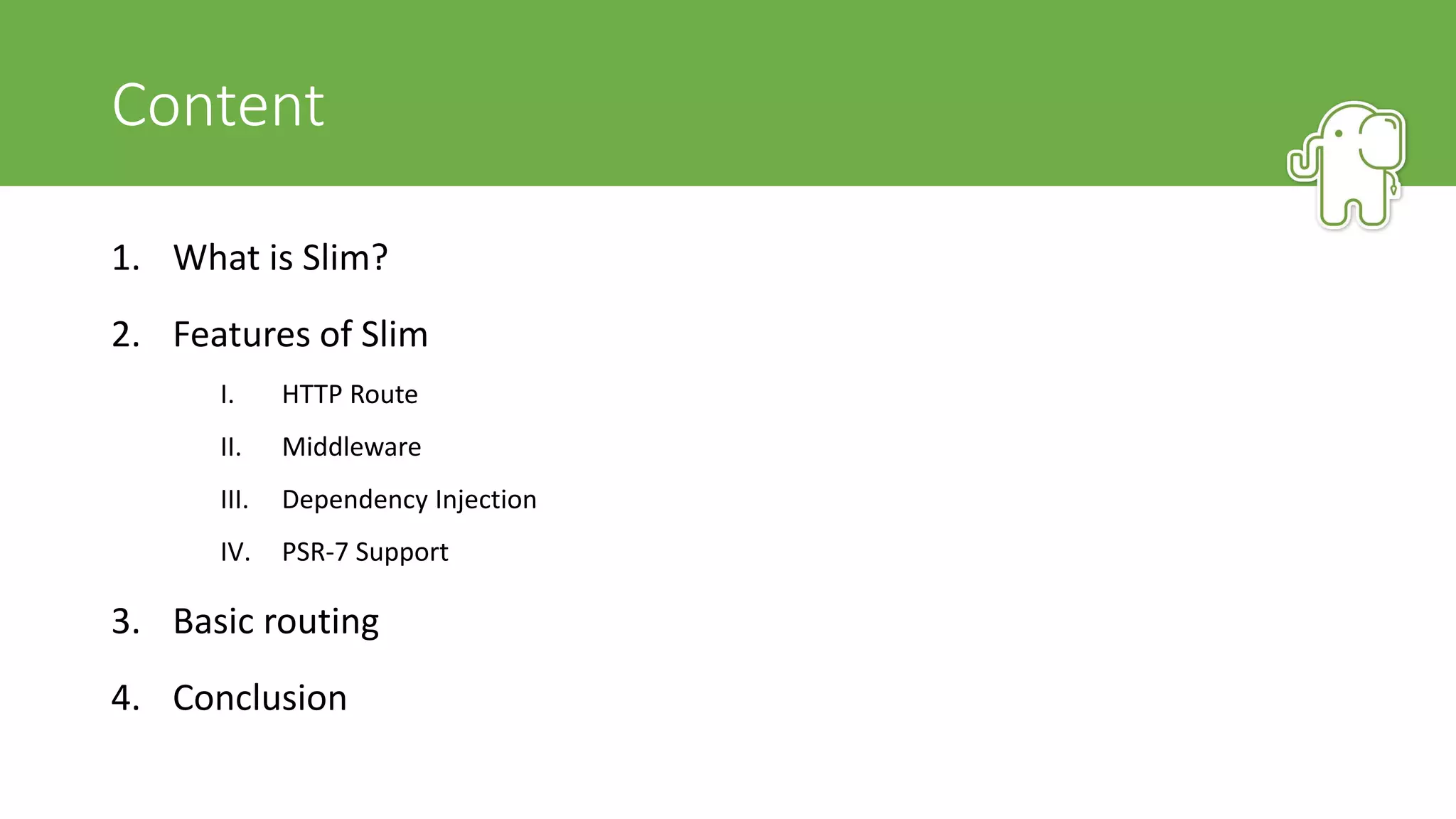 Slim 3 PHP micro framework | PPTX