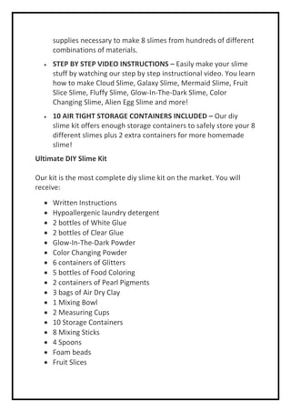 Slime Making Kits | PDF