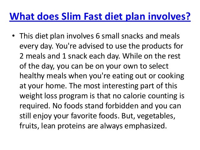 Slim Fast Diet Plan