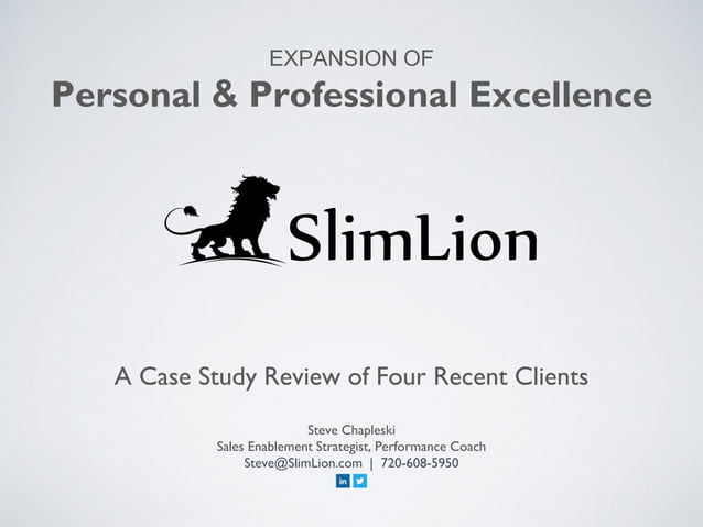 SlimLion Case Studies | PPT