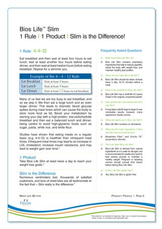 Slim product profile | PDF