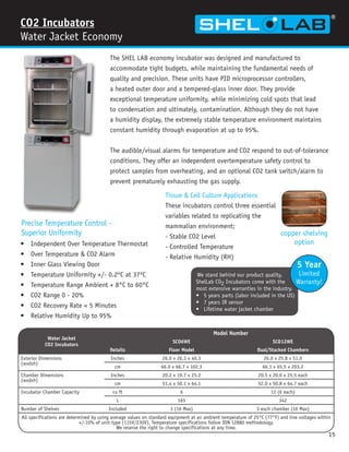 SHEL LAB Incubator Catalog | PDF