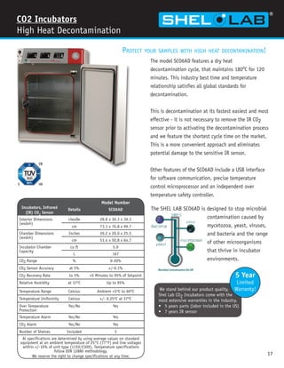 SHEL LAB Incubator Catalog | PDF