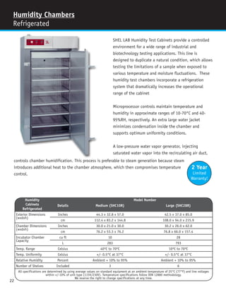 SHEL LAB Incubator Catalog | PDF