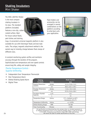 SHEL LAB Incubator Catalog | PDF