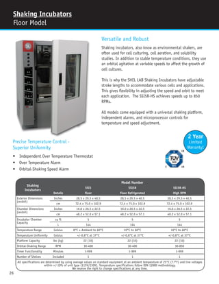 SHEL LAB Incubator Catalog | PDF