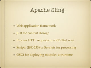 Apache Sling | PDF | Web Design and HTML | Internet
