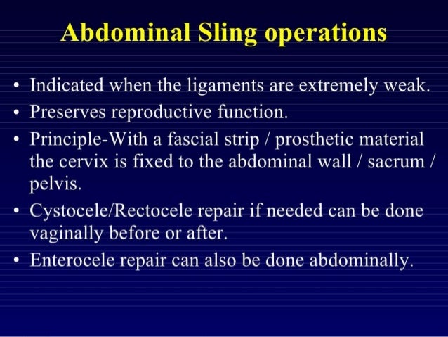 Uterus Preserving Surgeries For Prolapse