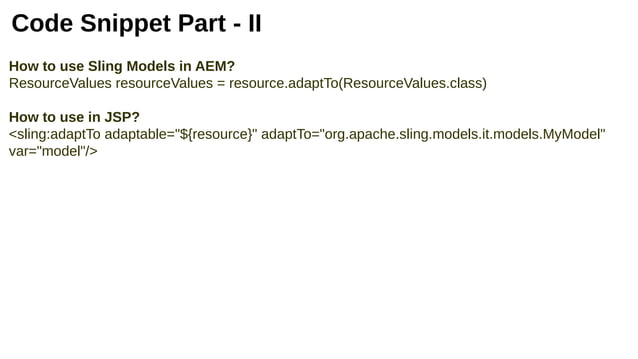 Understanding Sling Models In Aem