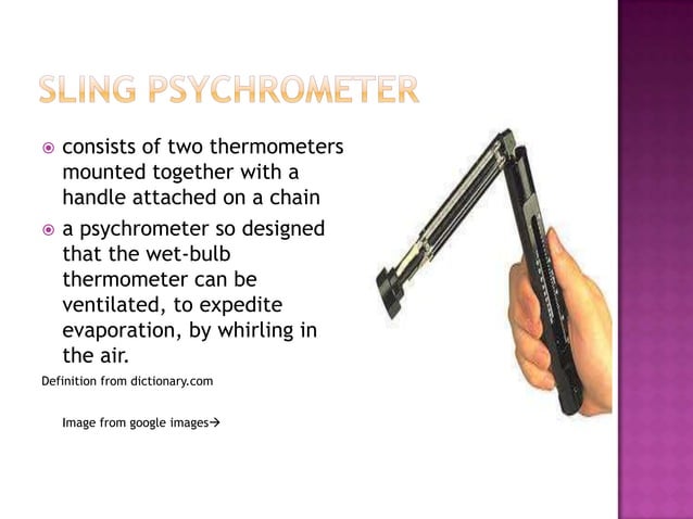 Sling psychrometer | PPT