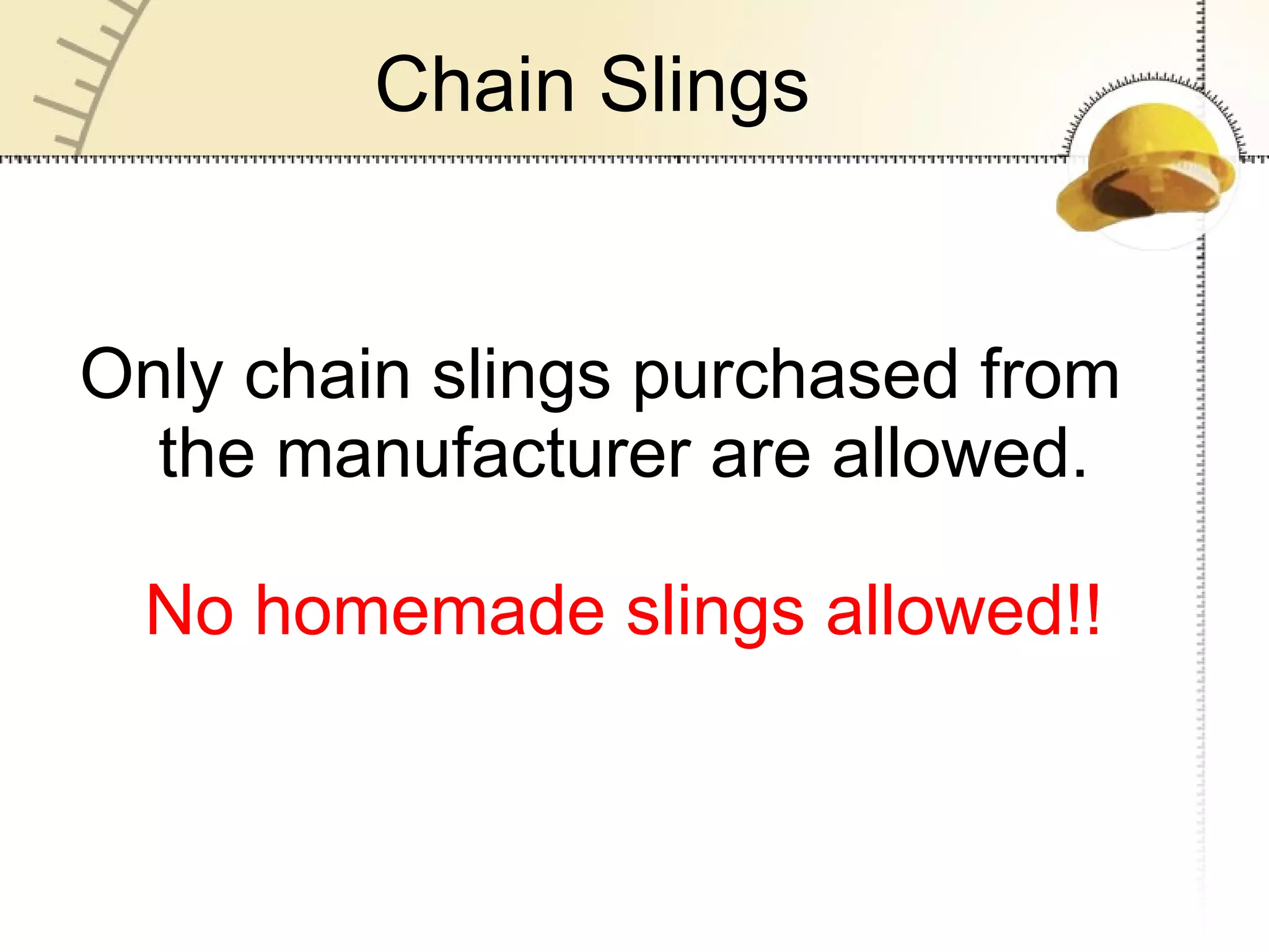 Lifting Sling Safety | PPT