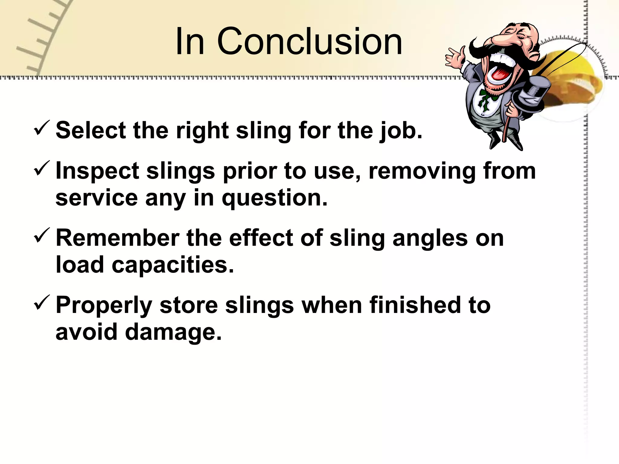 Lifting Sling Safety | PPT