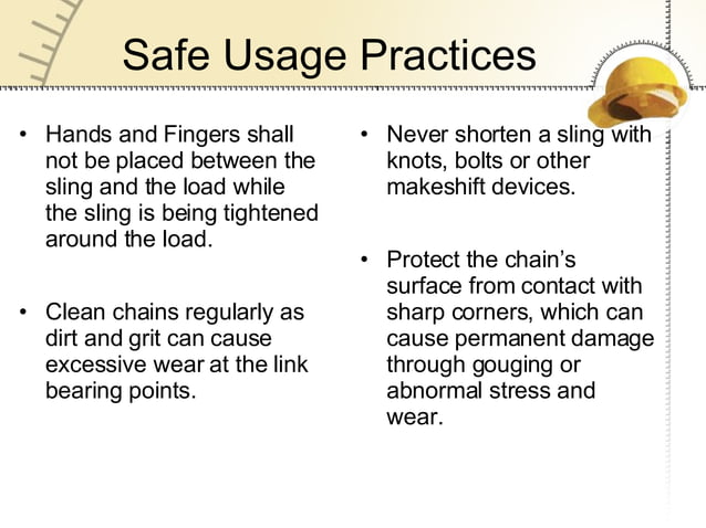 Lifting Sling Safety | PPT | Sports Equipment | Sports