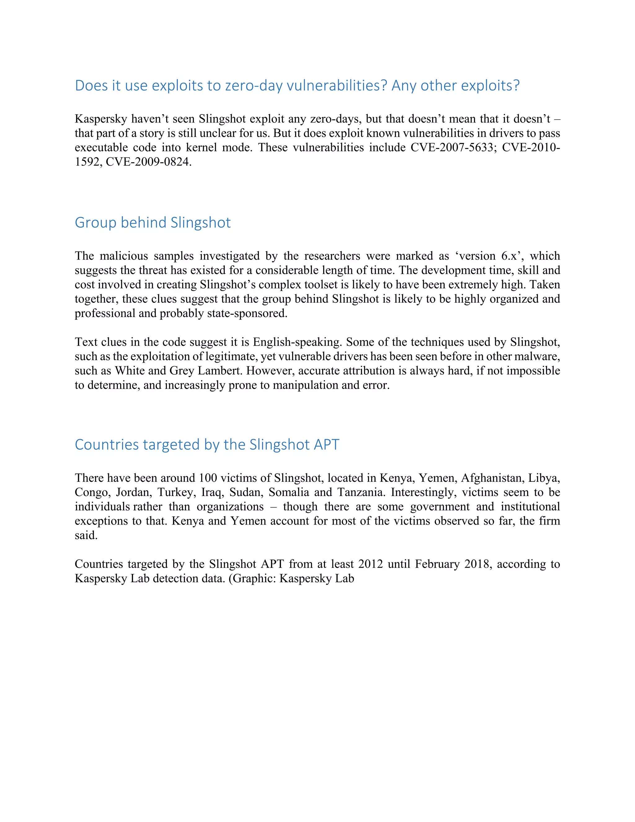 Slingshot APT - Critical Vulnerability through routers | PDF