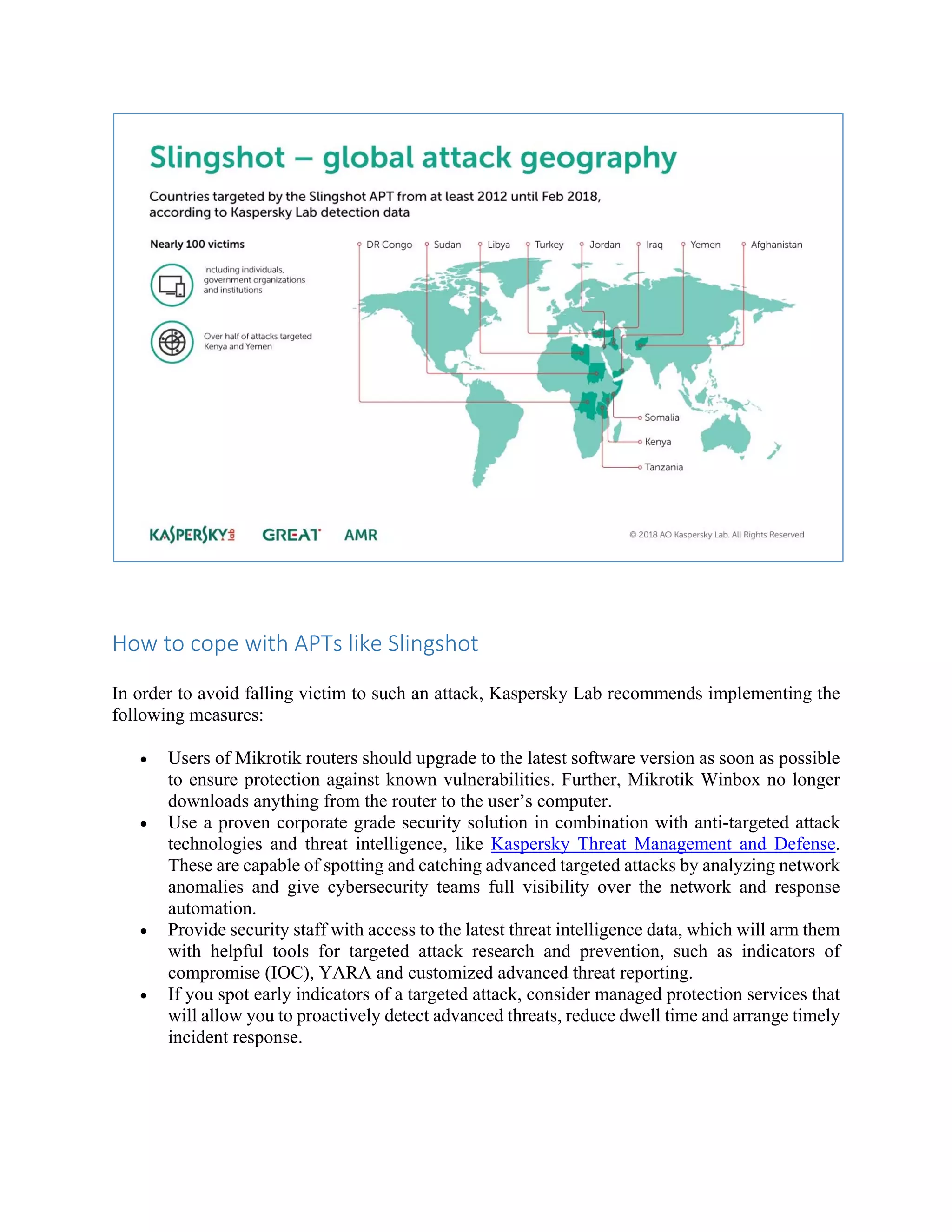 Slingshot APT - Critical Vulnerability through routers | PDF