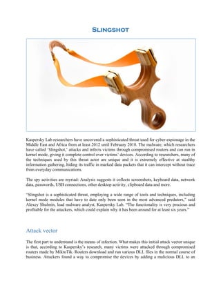Slingshot APT - Critical Vulnerability through routers | PDF | Computer ...