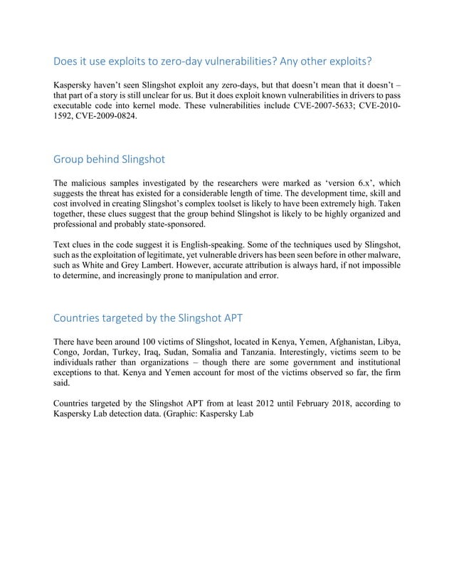 Slingshot APT - Critical Vulnerability through routers | PDF | Computer ...