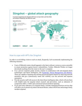 Slingshot APT - Critical Vulnerability through routers | PDF